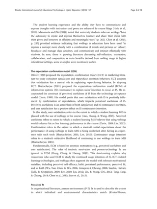 Roles of perceived fit and perceived individual learning support in students’ weblogs ...