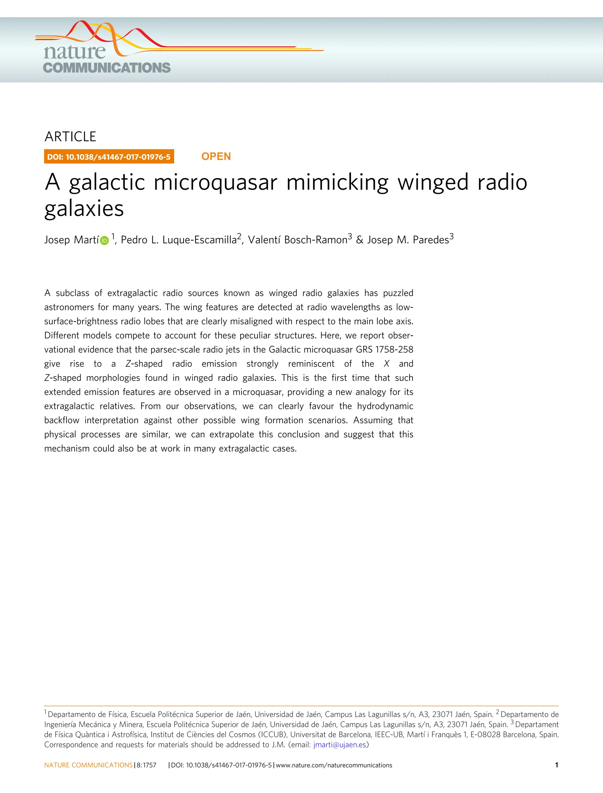 A galactic microquasar mimicking winged radio galaxies | PDF