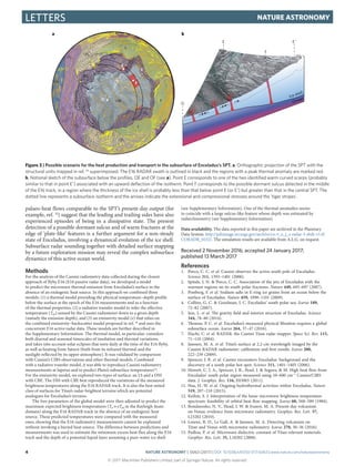 Thermally anomalous features in the subsurface of Enceladus’s south ...