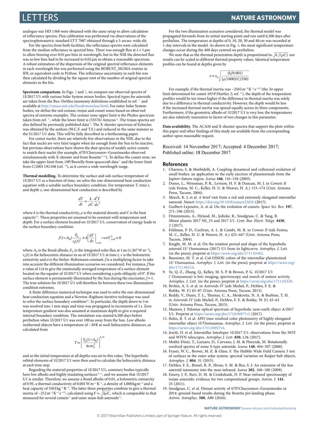 Spectroscopy and thermal modelling of the first interstellar object 1I ...