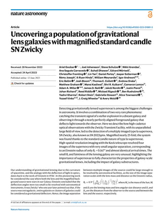 Uncovering a population of gravitational lens galaxies with magnified ...