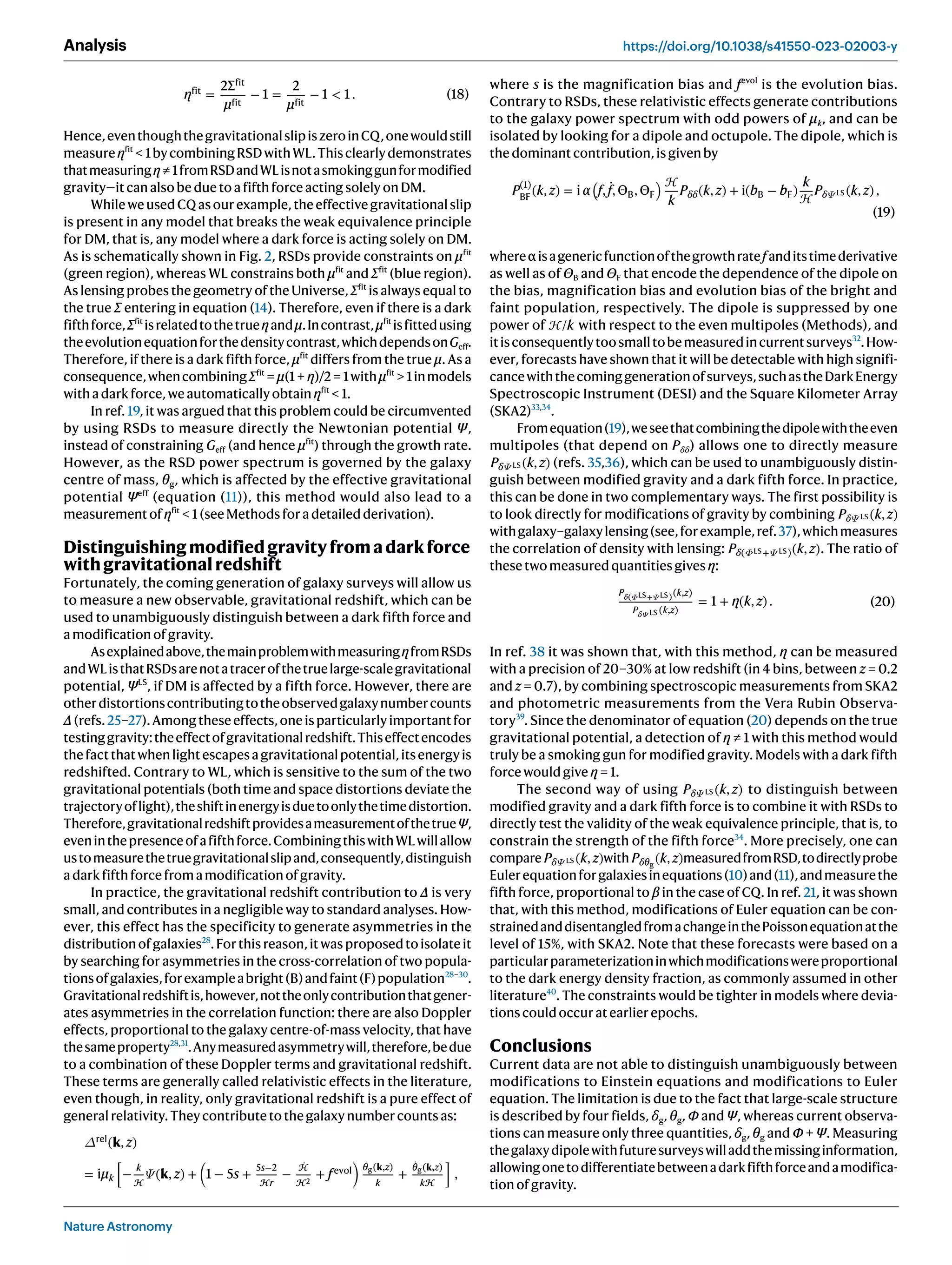 Modified Einstein versus modified Euler for dark matter | PDF