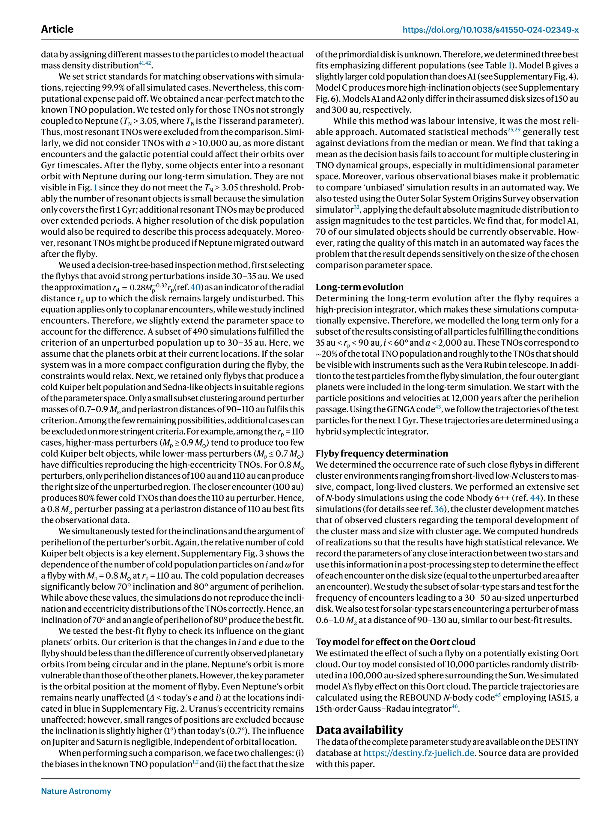 Trajectory of the stellar flyby that shaped the outer Solar System | PDF