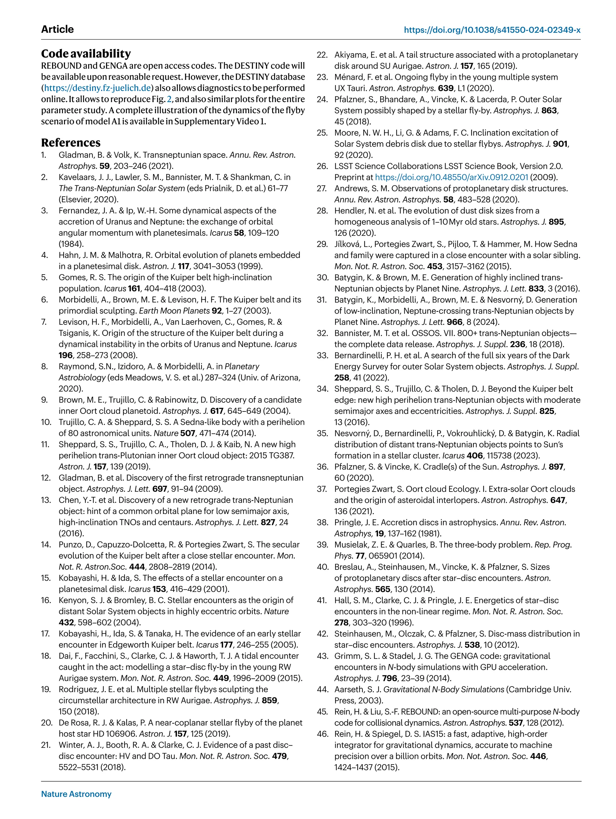 Trajectory of the stellar flyby that shaped the outer Solar System | PDF