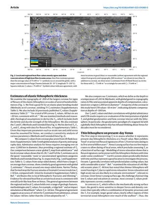 Earth-like lithospheric thickness and heat flow on Venus consistent ...