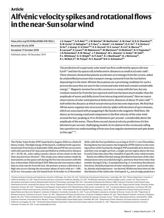 Alfvénic velocity spikes and rotational flows in the near-Sun solar wind | PDF
