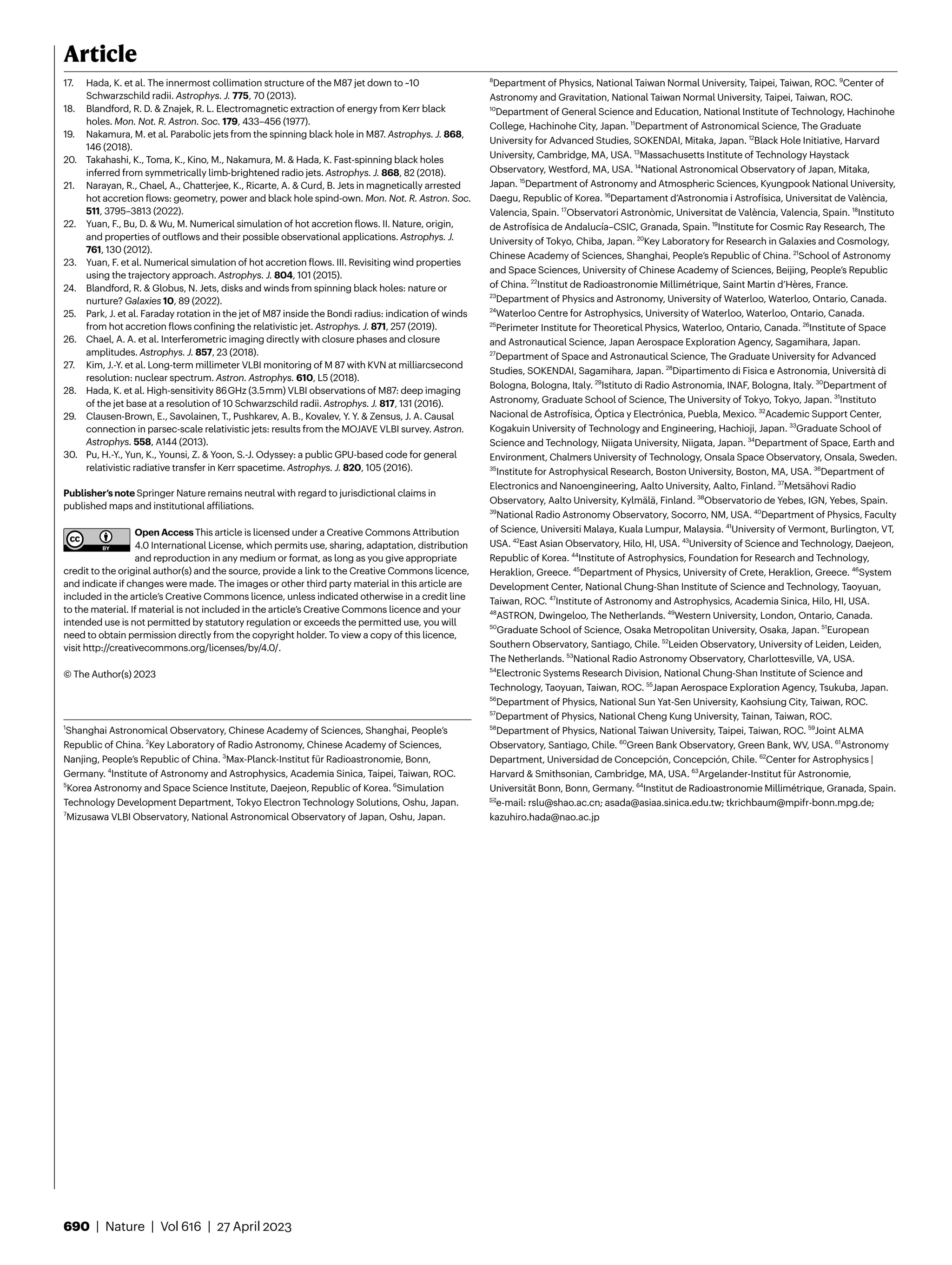 A ring-like accretion structure in M87 connecting its black hole and ...