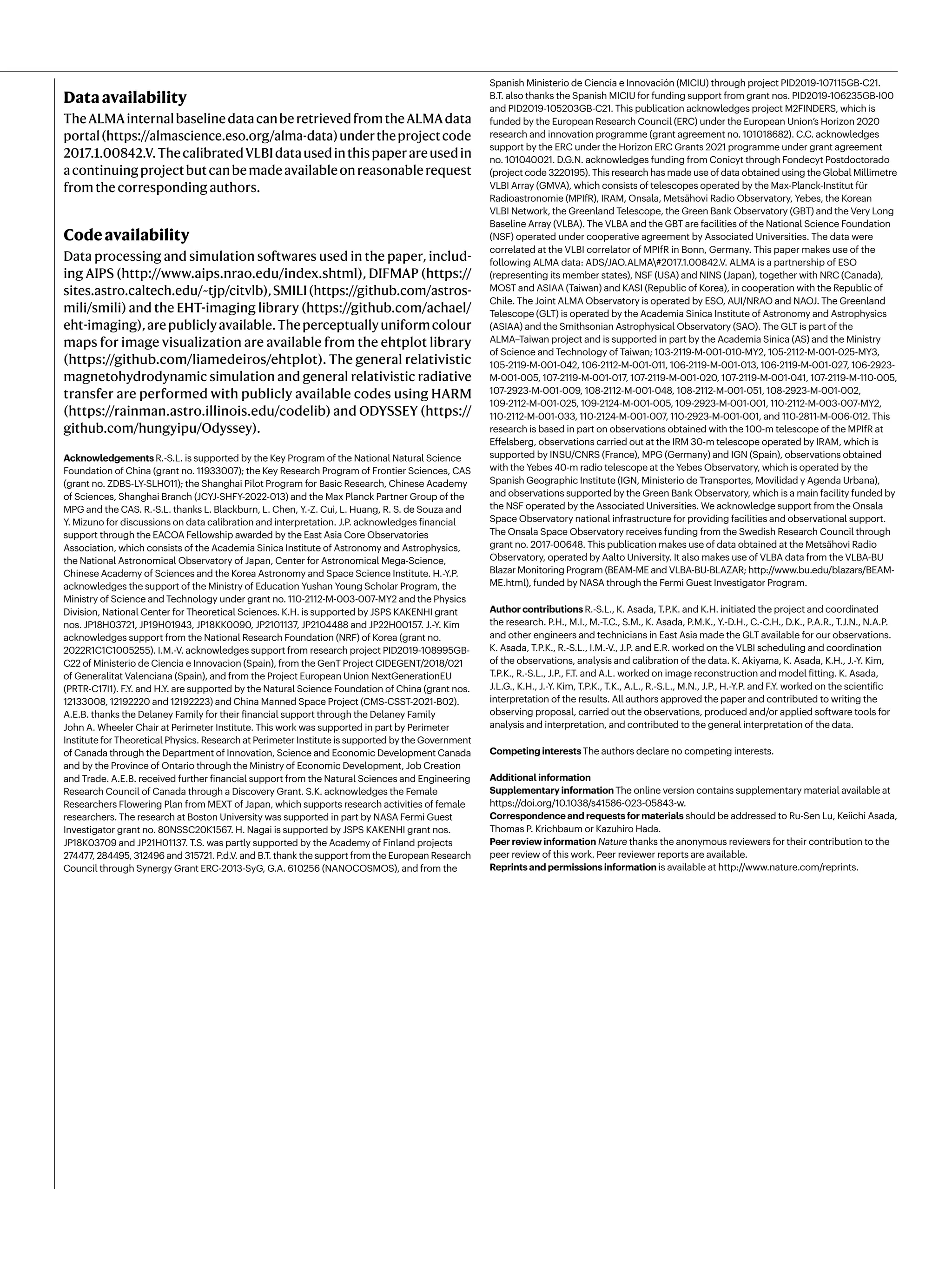 A ring-like accretion structure in M87 connecting its black hole and ...