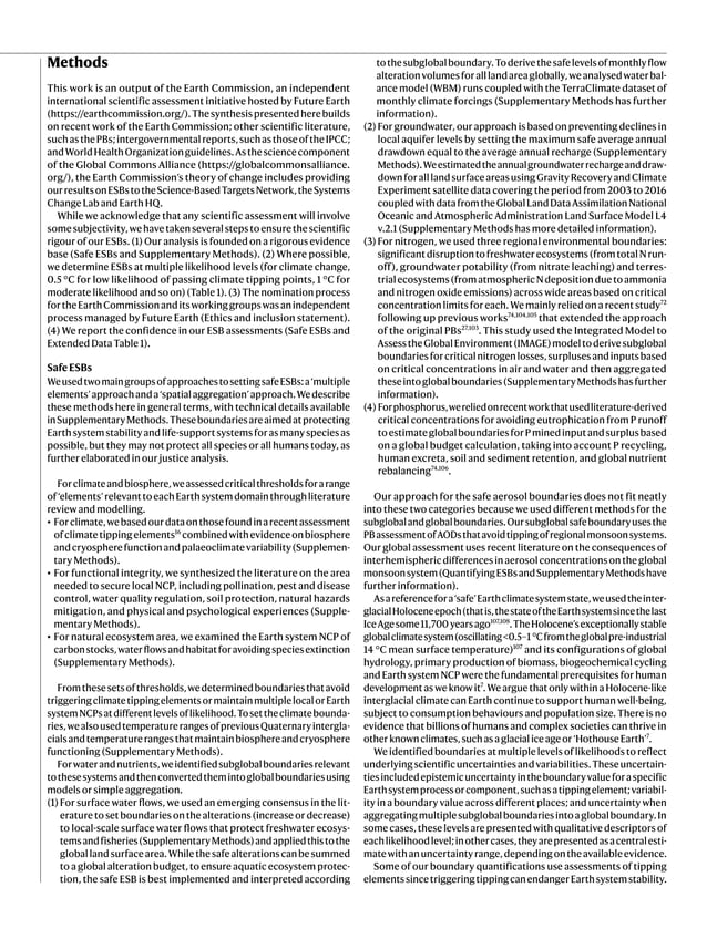 Safe and just Earth system boundaries | PDF