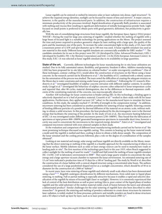 Laser melting manufacturing of large elements of lunar regolith ...