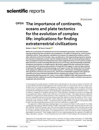 The importance of continents, oceans and plate tectonics for the ...