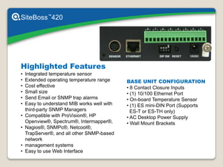 S420 Ideal For Server Room Monitoring | PPT