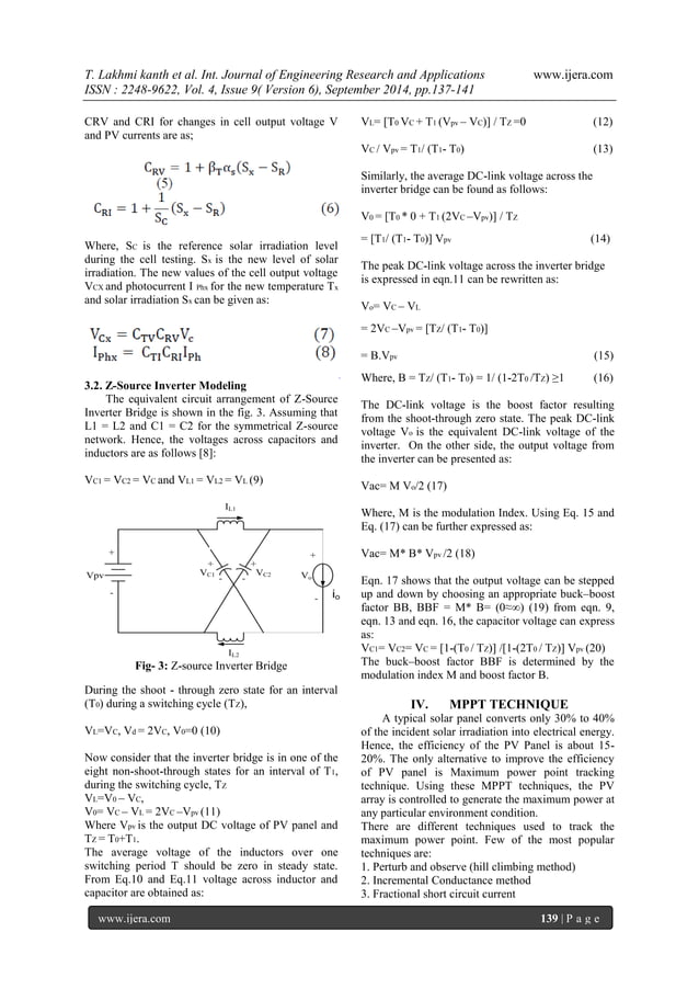 Z - Source Multi Level Inverter Based PV Generation System | PDF