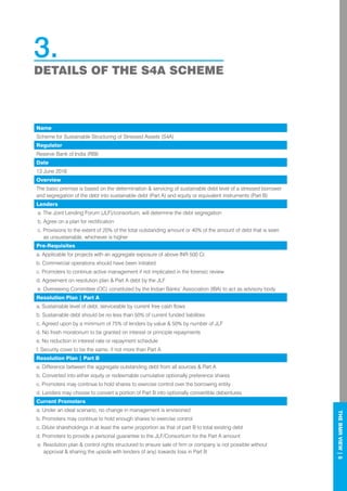 S4A - Sustainable Structuring of Stressed Assets | PDF