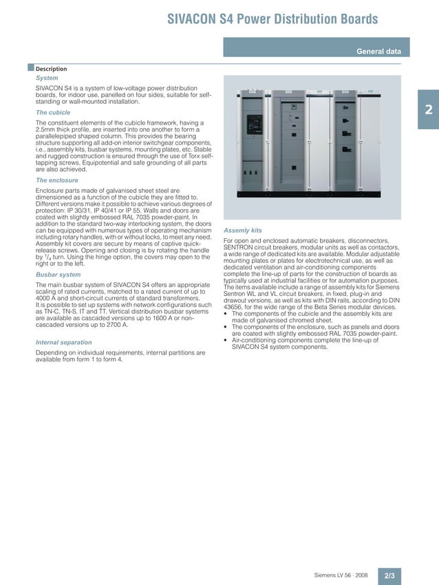 Siemens S4 Switchboard | PDF | Power and Energy Industry | Industries