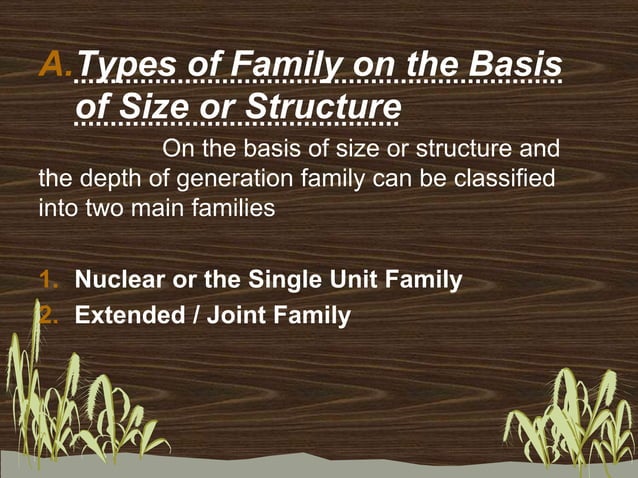 Family: Definition, Changing trends in family structure, Types of ...