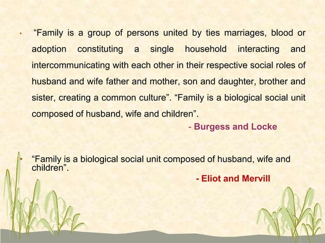 Family: Definition, Changing trends in family structure, Types of ...