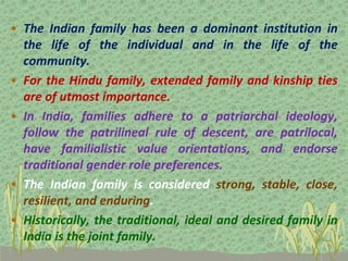 Traditional Indian Family Structure