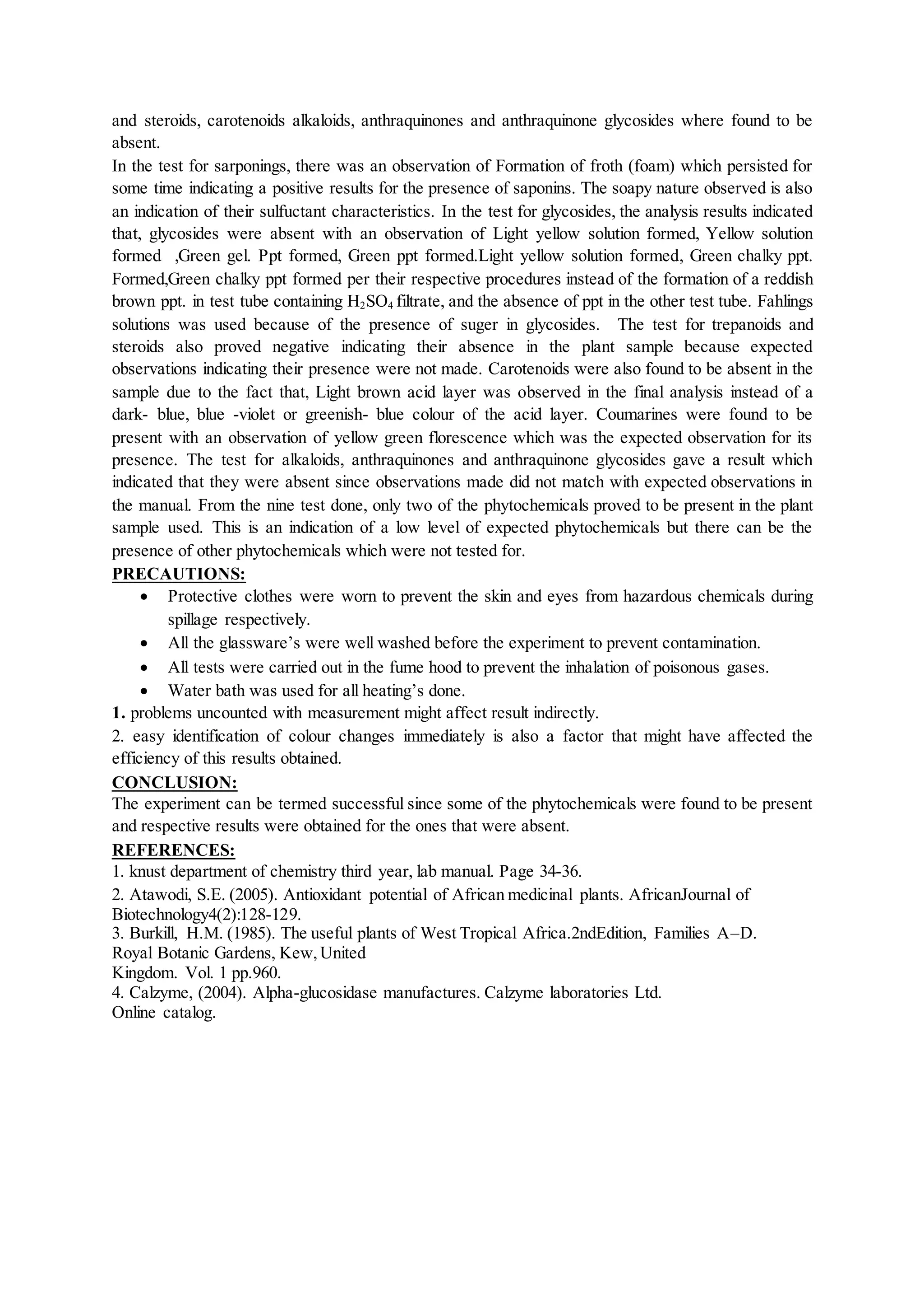 basic phytochemical screening | DOCX