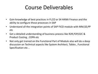 S4 HANA Finance Contents | PDF