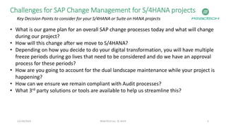 S/4HANA and Automated SAP Change Management - Best Practices for your ...