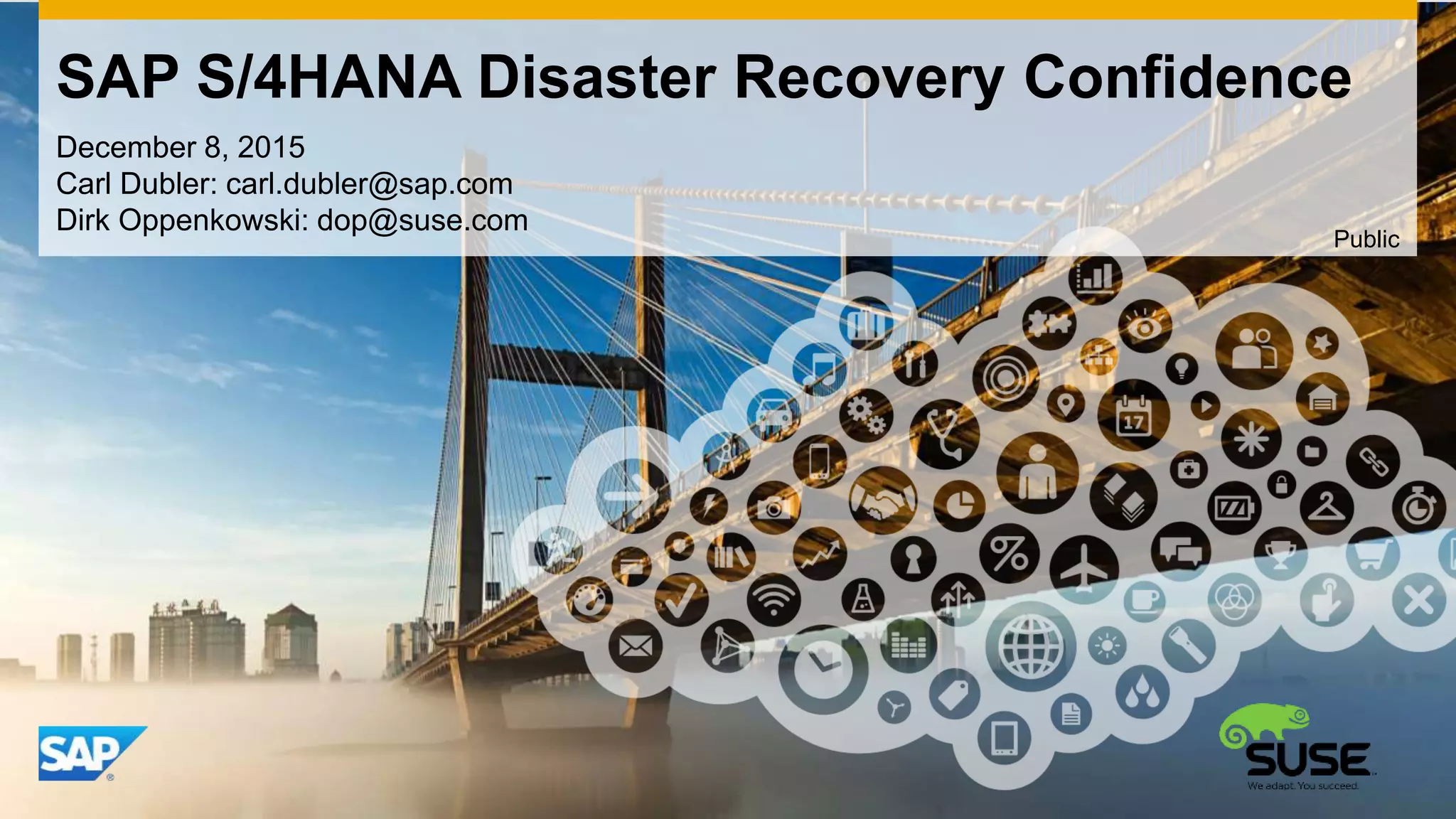 SAP S/4 HANA Disaster Recovery Confidence | PPTX