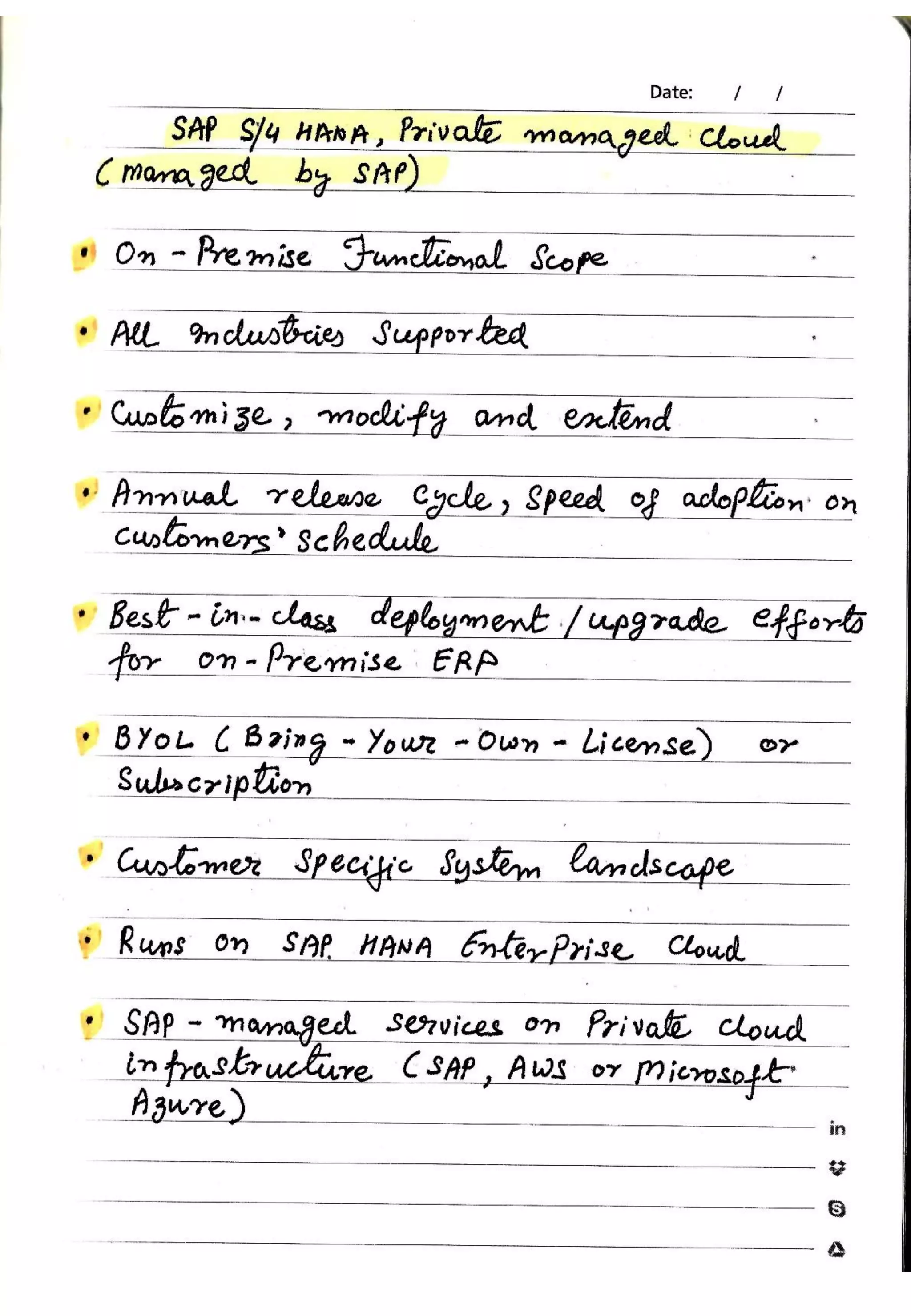 S/4 HANA Hand Written Notes | PDF
