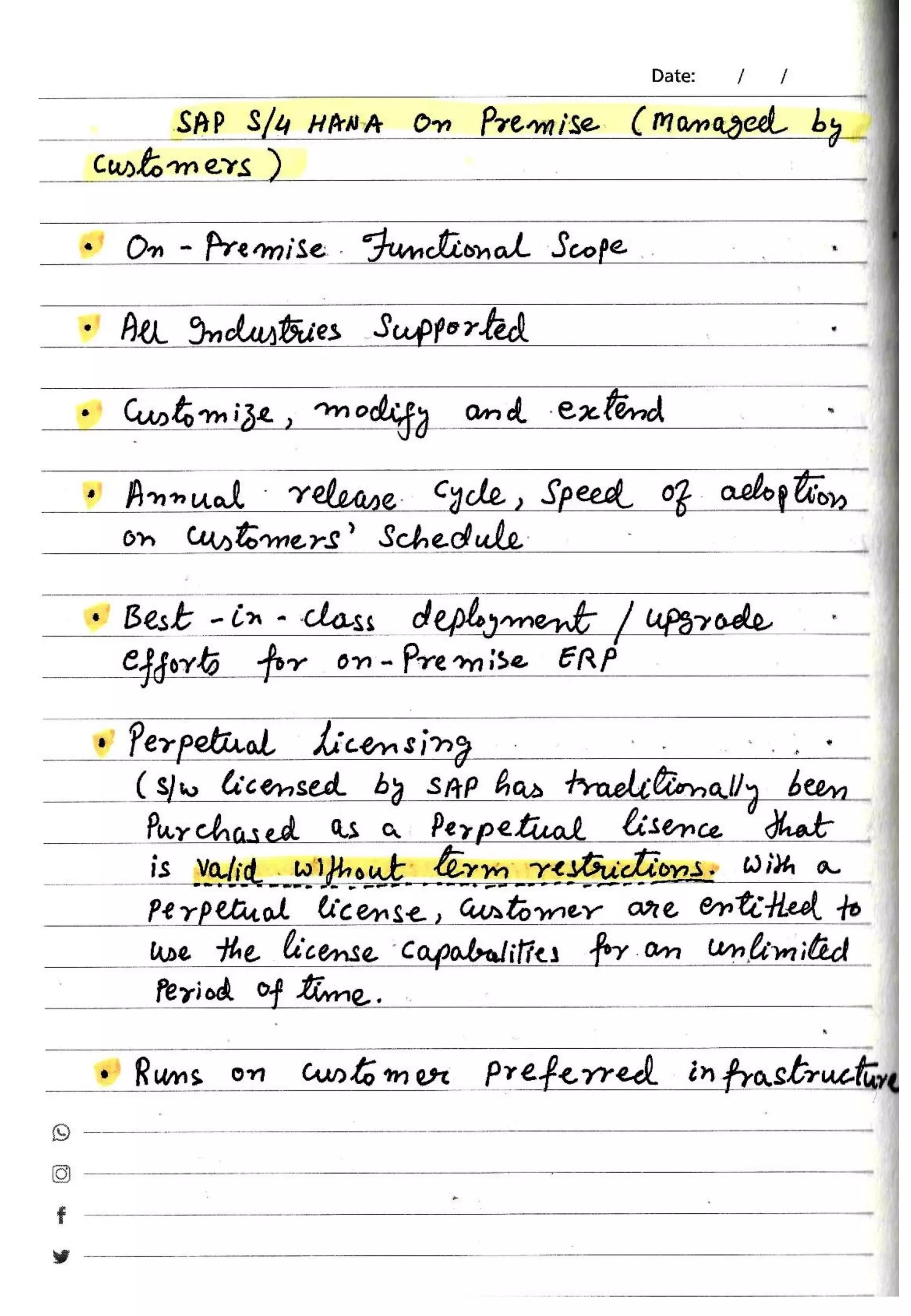 S/4 HANA Hand Written Notes | PDF
