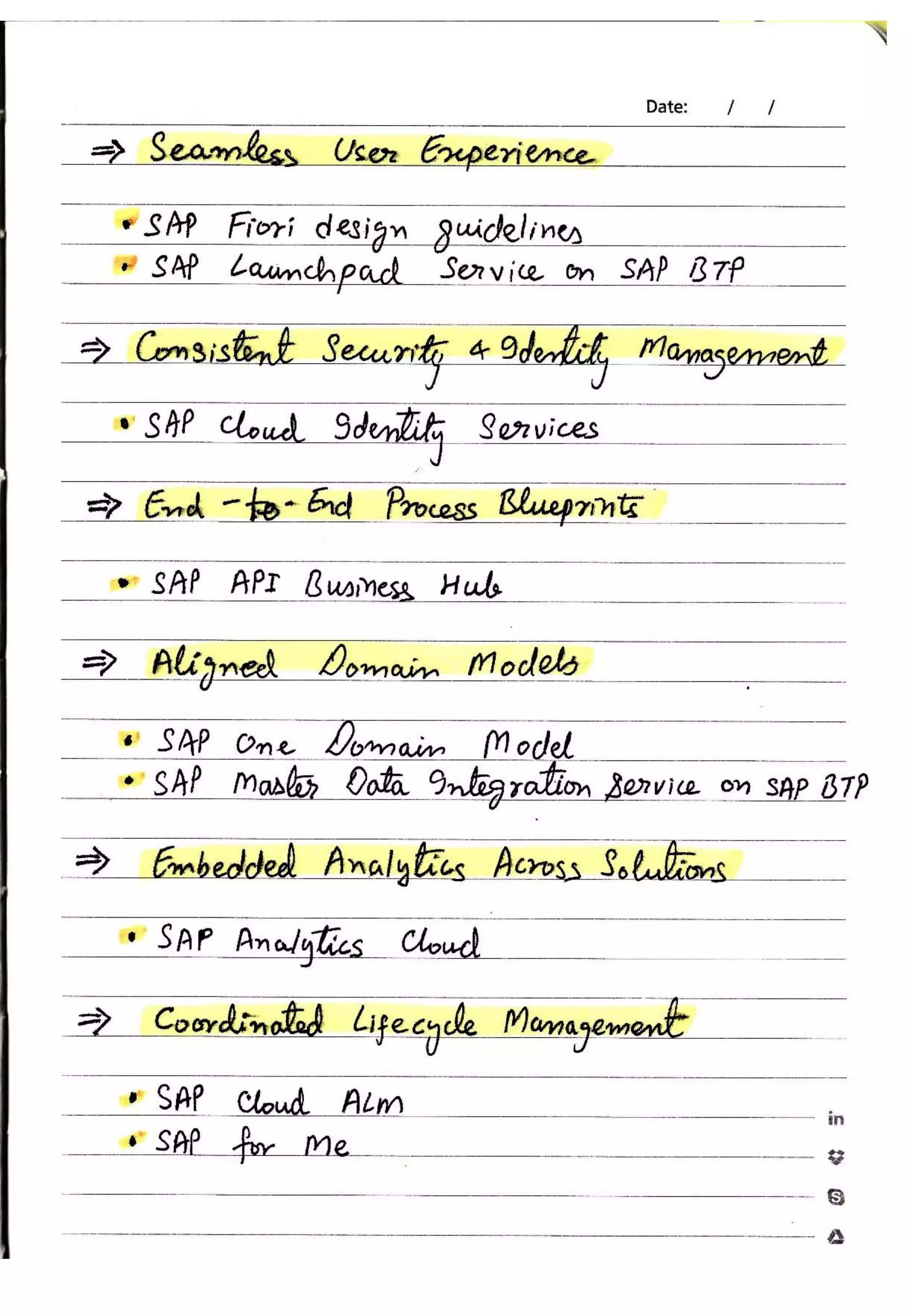 S/4 HANA Hand Written Notes | PDF