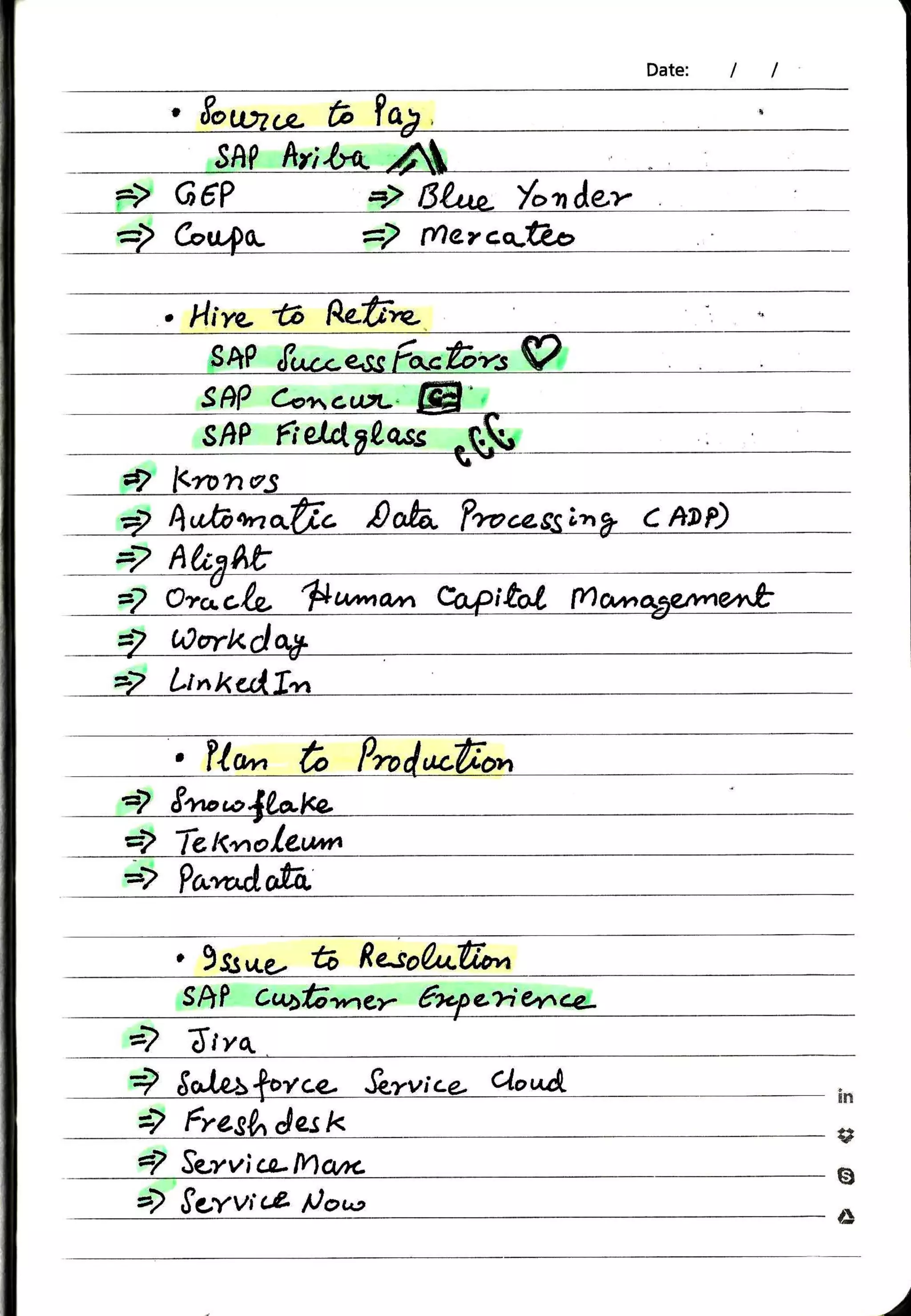 S/4 HANA Hand Written Notes | PDF