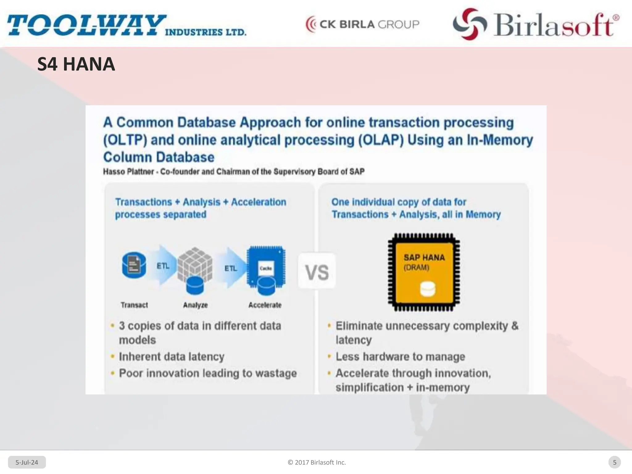 S4_HANA_OVERVIEW_TOOLWAYS4_HANA_OVERVIEW_TOOLWAY.pptx.pptx | Databases | Computer Software and ...