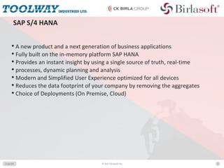 S4_HANA_OVERVIEW_TOOLWAYS4_HANA_OVERVIEW_TOOLWAY.pptx.pptx | Databases | Computer Software and ...