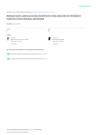 Indian-Sign-Language-Recognition | PDF