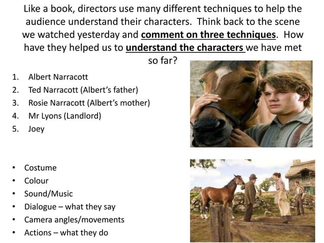 "War Horse" Film | PPTX | Death, Injury, or Military Conflict ...