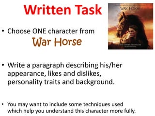 "War Horse" Film | PPTX
