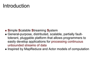 S4: Distributed Stream Computing Platform | PPT