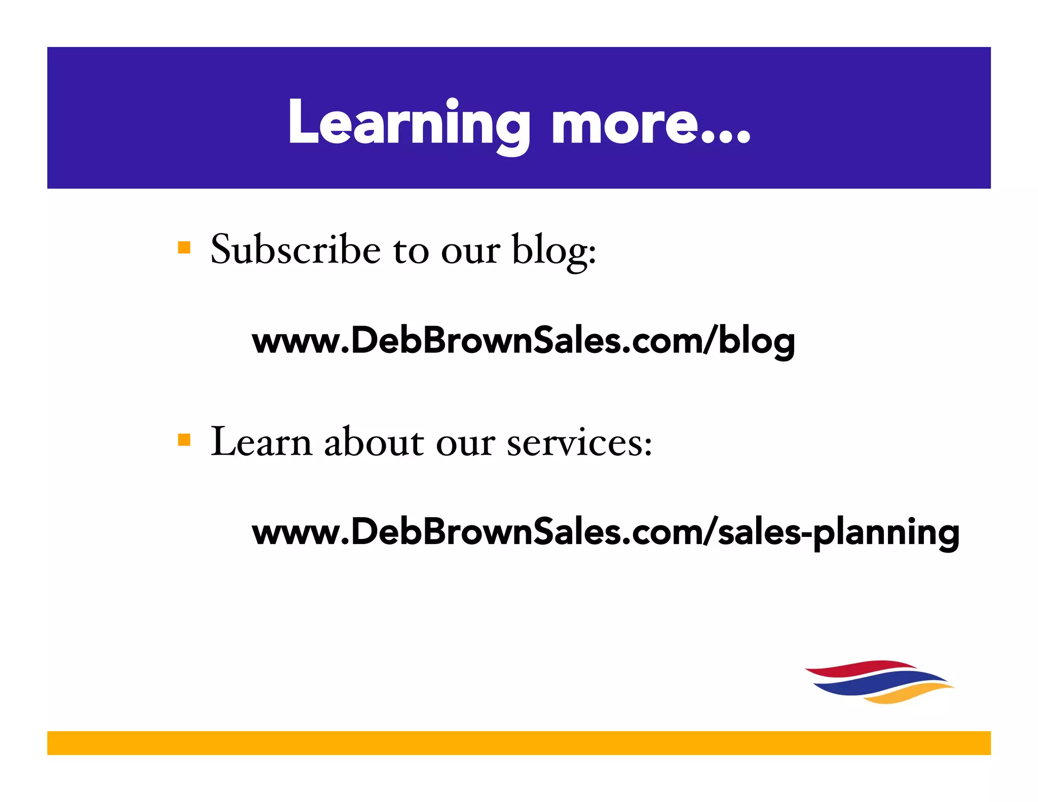 Creating a Successful Sales Plan - Slideshare Edition | PDF