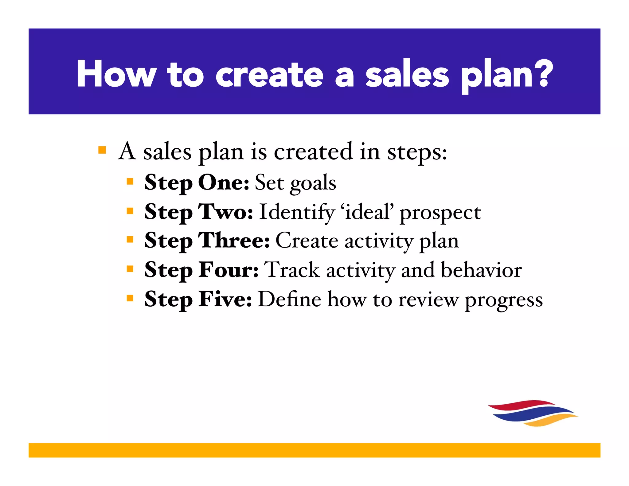 Creating a Successful Sales Plan - Slideshare Edition | PDF