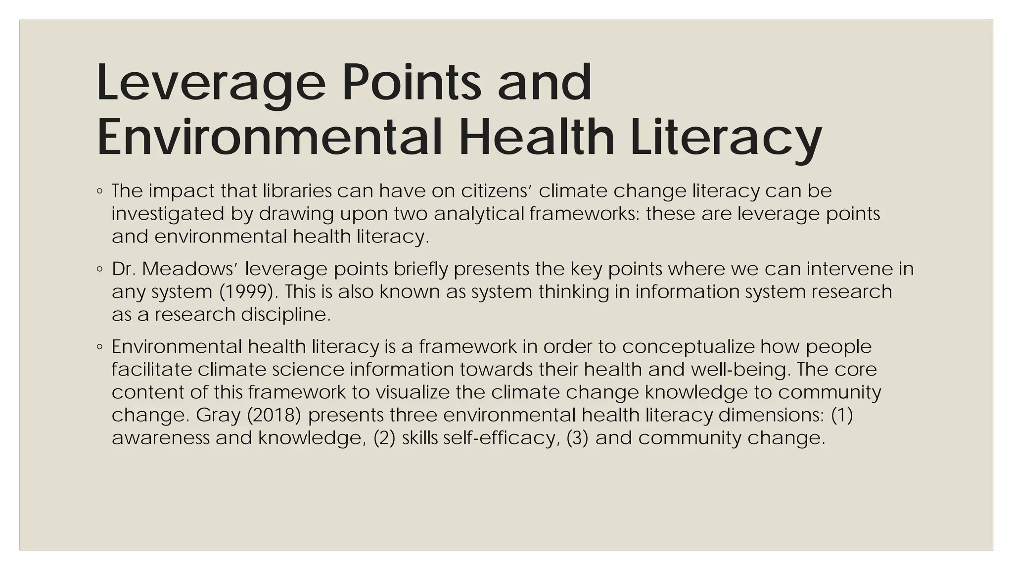 Libraries as Agents of Climate Change Literacy | PDF