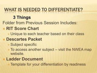 Developing tiered lessons using nwea map scores | PPTX