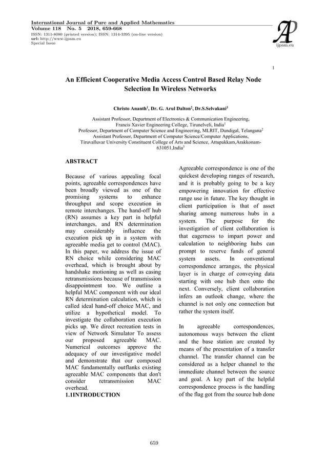 An Efficient Cooperative Media Access Control Based Relay Node Selection In Wireless Networks Pdf 6662