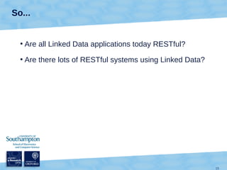 REST and Linked Data: a match made for domain driven development? | PPT