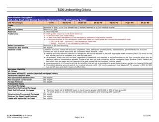 Subprime Underwriting Matrix, 100% LTV down to 580 FICO | PDF