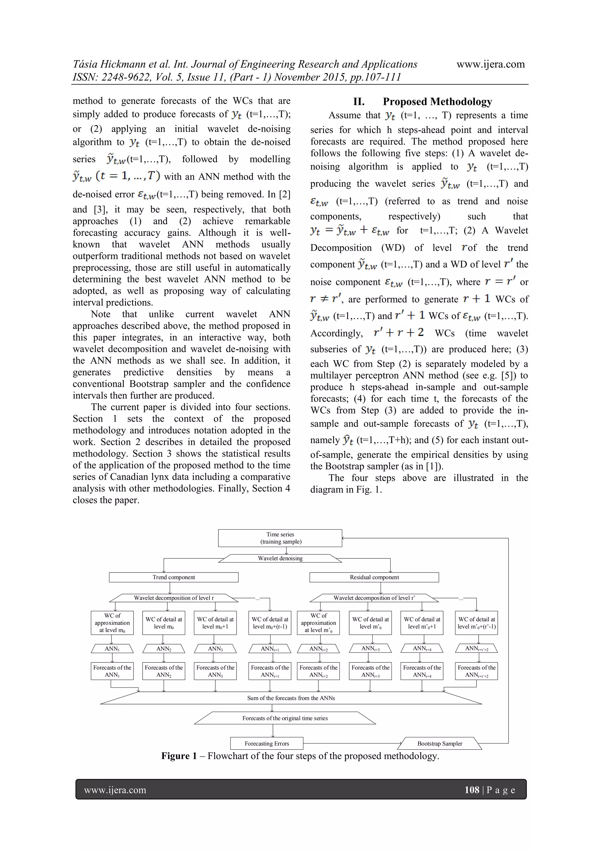 A Combination of Wavelet Artificial Neural Networks Integrated with Bootstrap Sampler in Time ...