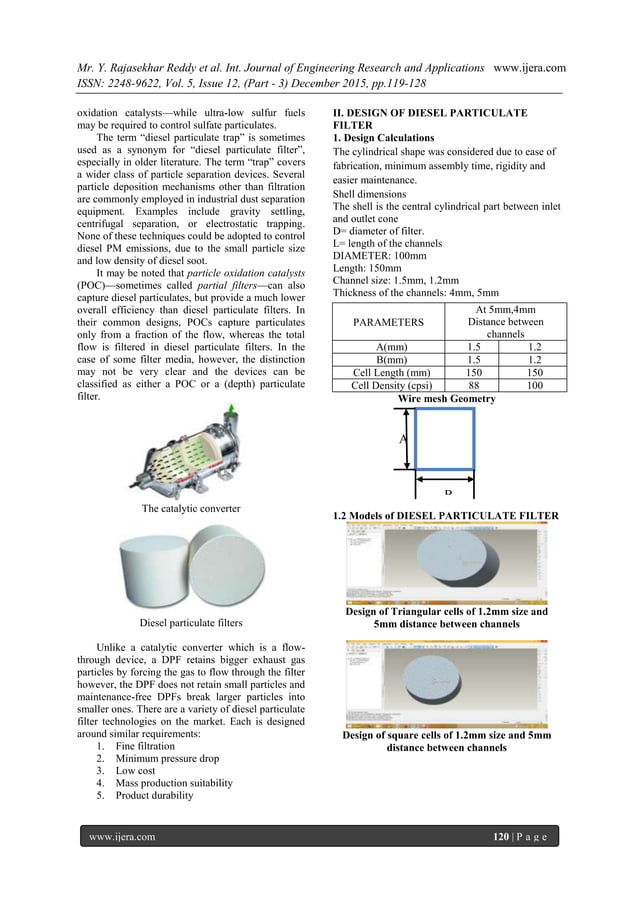 Design Optimization of Diesel Particulate Filter Using CFD | PDF