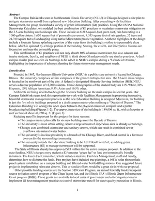 An Absorbing Education: Stormwater Management to Begin Northeastern ...