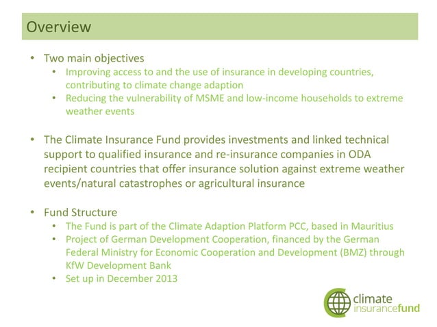 Climate Insurance Fund | PPT
