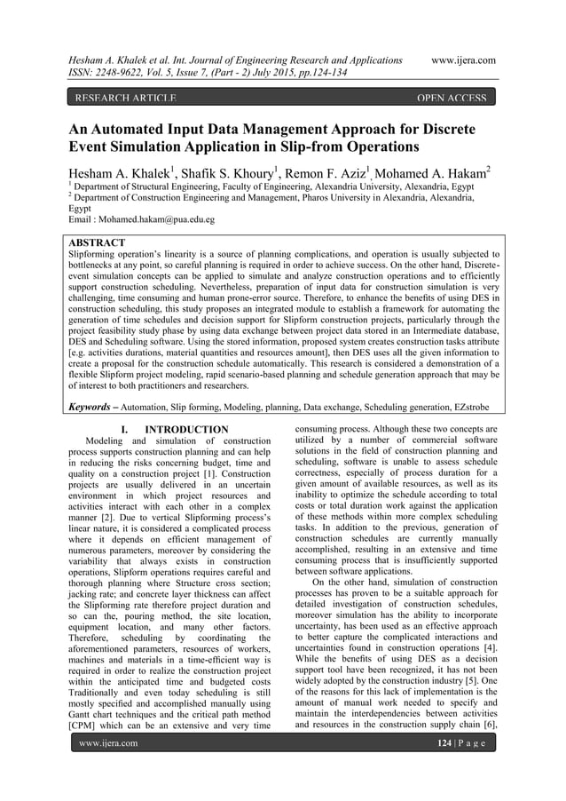 An Automated Input Data Management Approach For Discrete Event Simulation Application In Slip