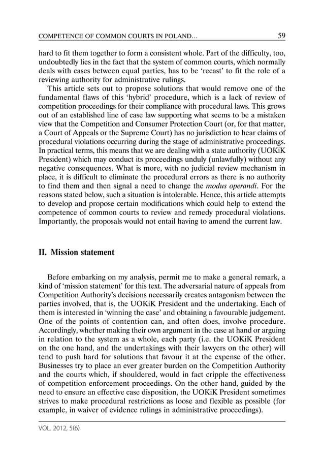 Competence of Common Courts in Poland in Competition Matters | PDF ...