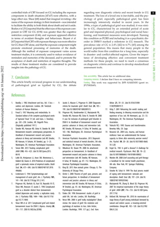 Complicated grief recent developments in diagnostic criteria and ...